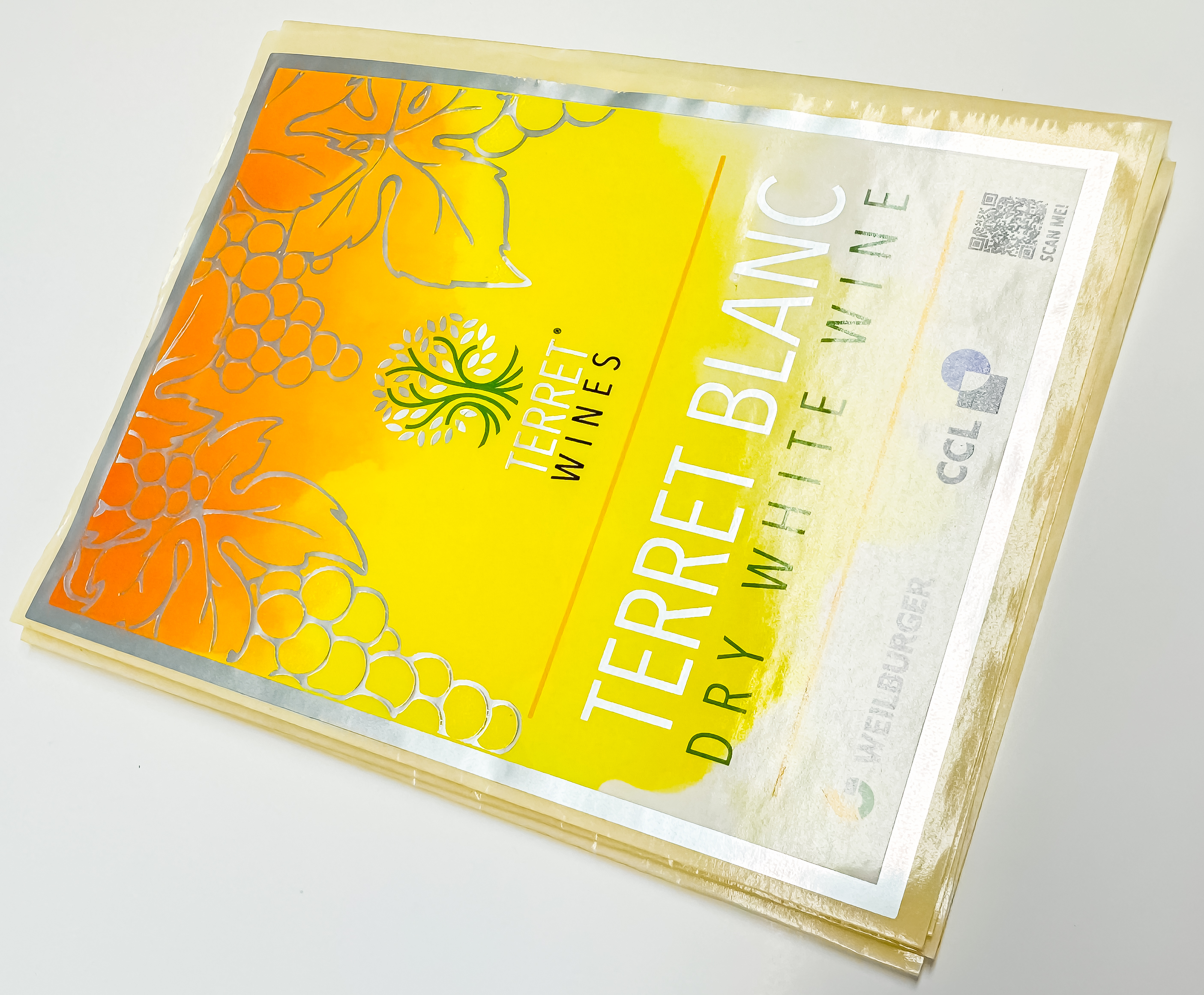 Weilburger Graphics - Production wine label with sand texture ...
